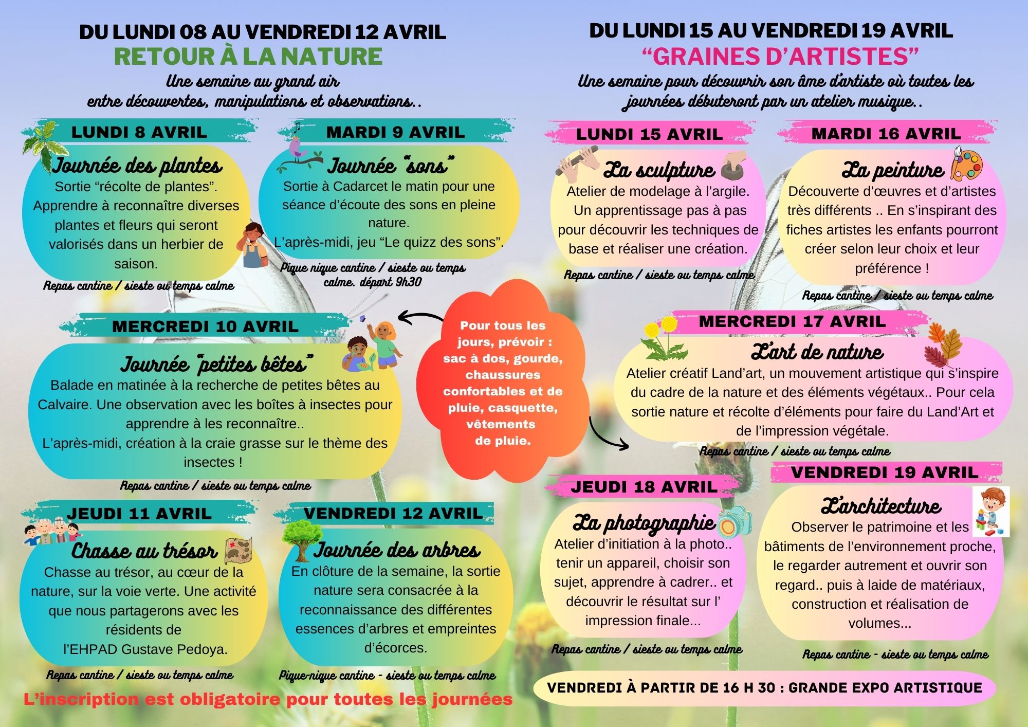 Programmes des vacances de printemps ! - 117 animation jeunes